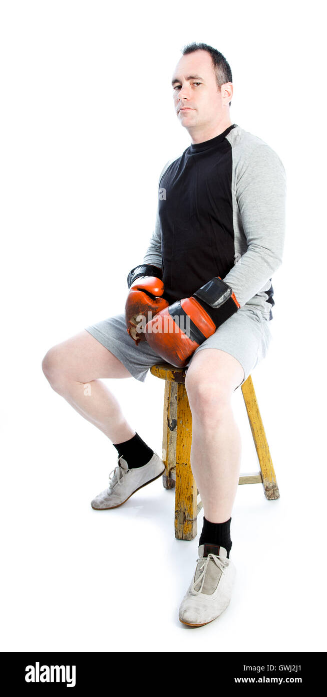 caucasian boxer 40 years old Stock Photo - Alamy