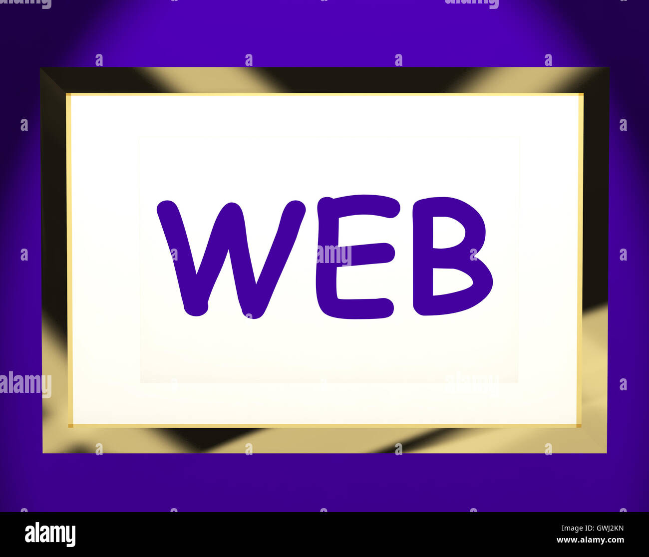 Web On Screen Shows Websites Internet Www Or Net Stock Photo - Alamy