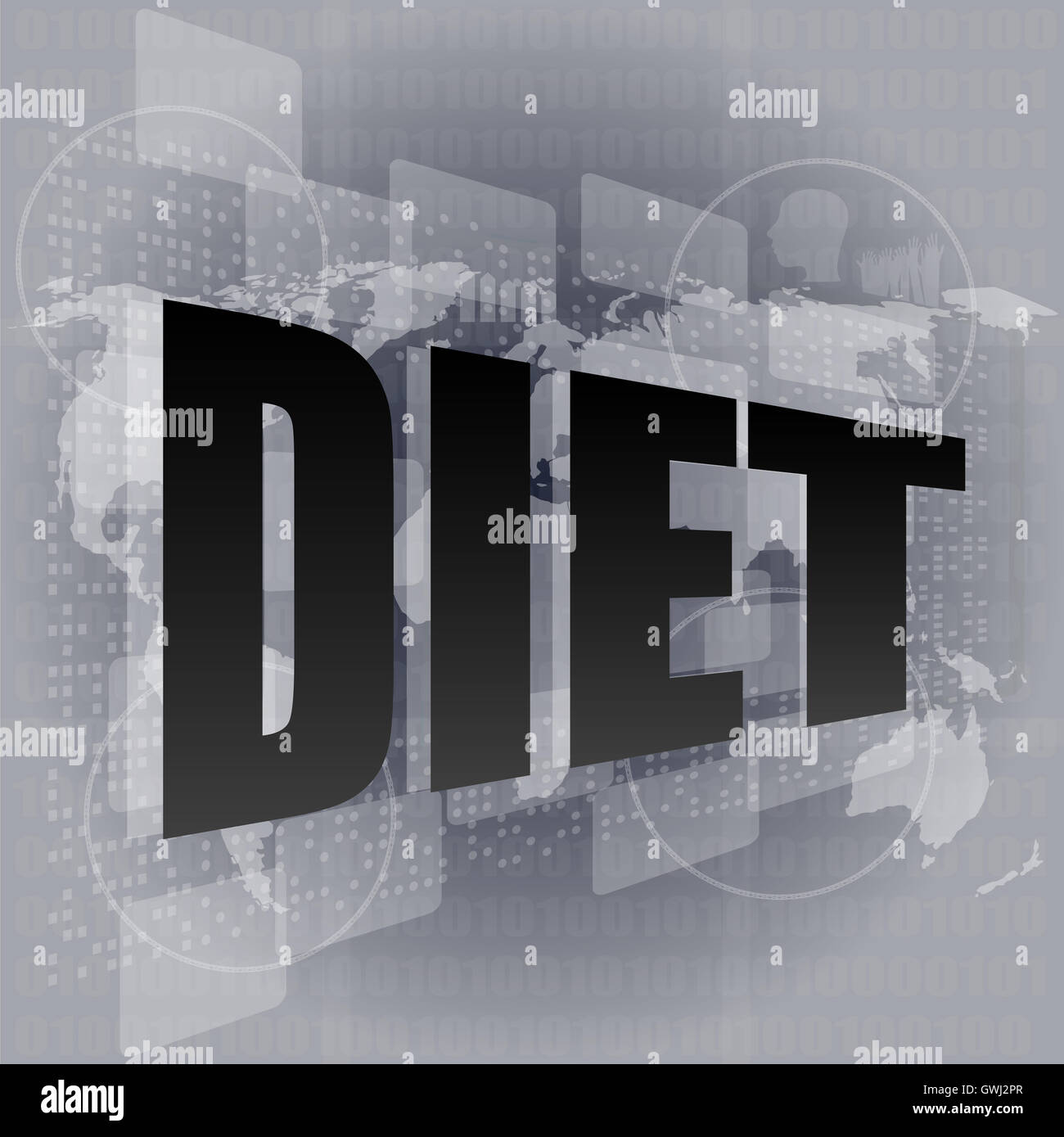 diet word on digital touch screen Stock Photo - Alamy