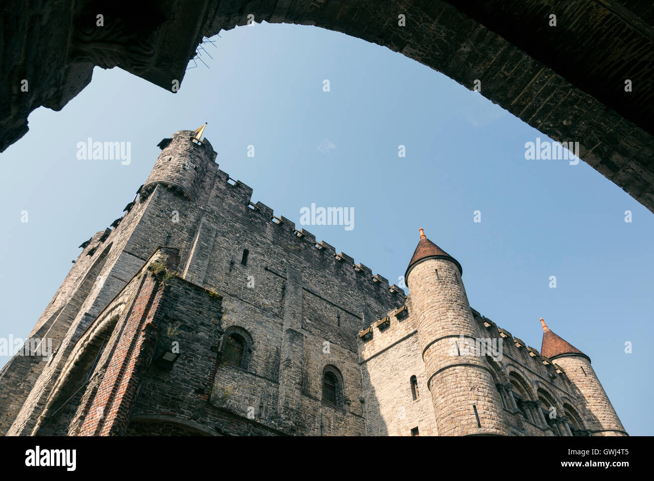 Gravensteen castle in old town hi-res stock photography and images - Alamy