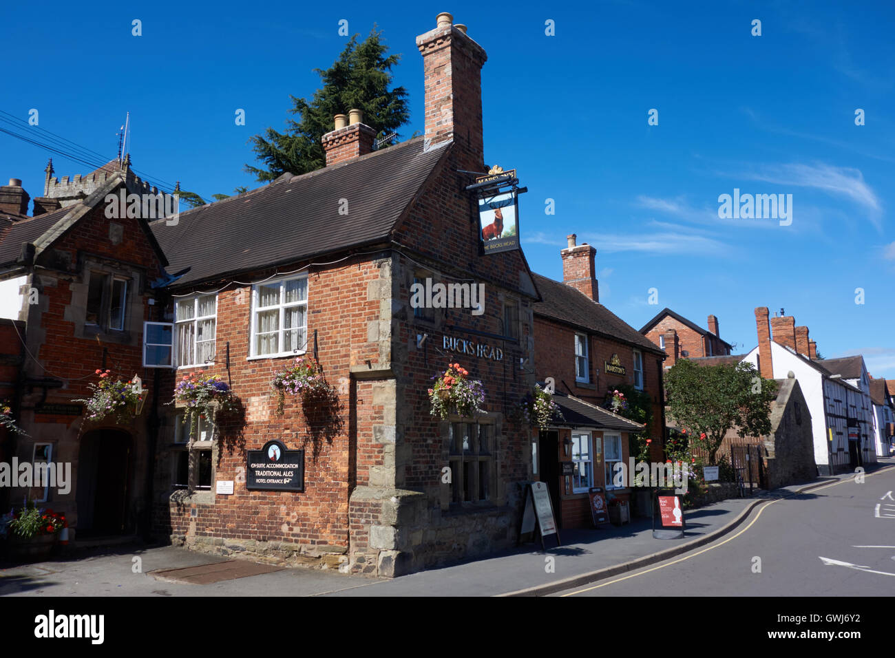 Th town of Church Stretton Shropshire. England. UK Stock Photo - Alamy