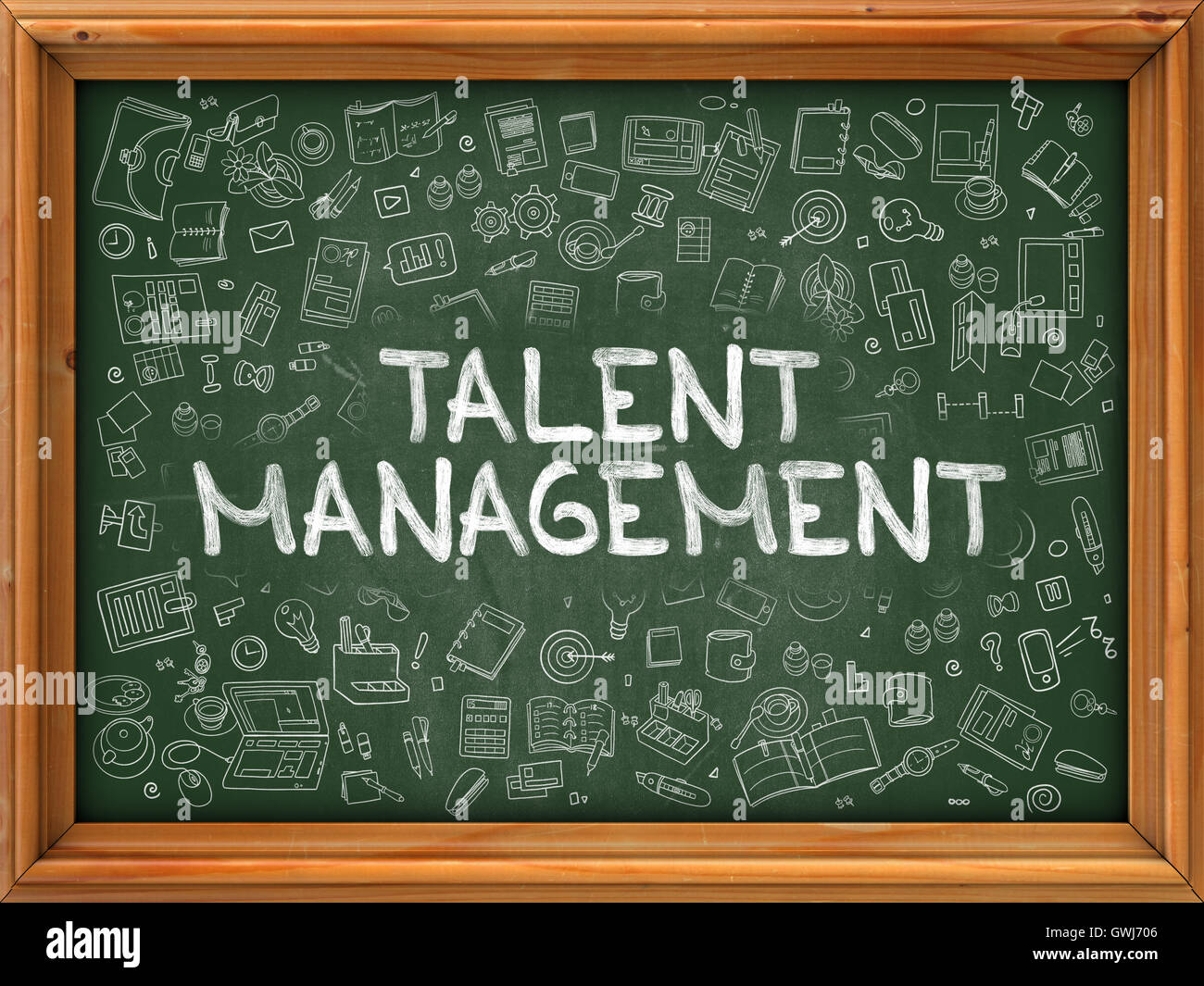 Talent Management - Hand Drawn on Green Chalkboard Stock Photo - Alamy