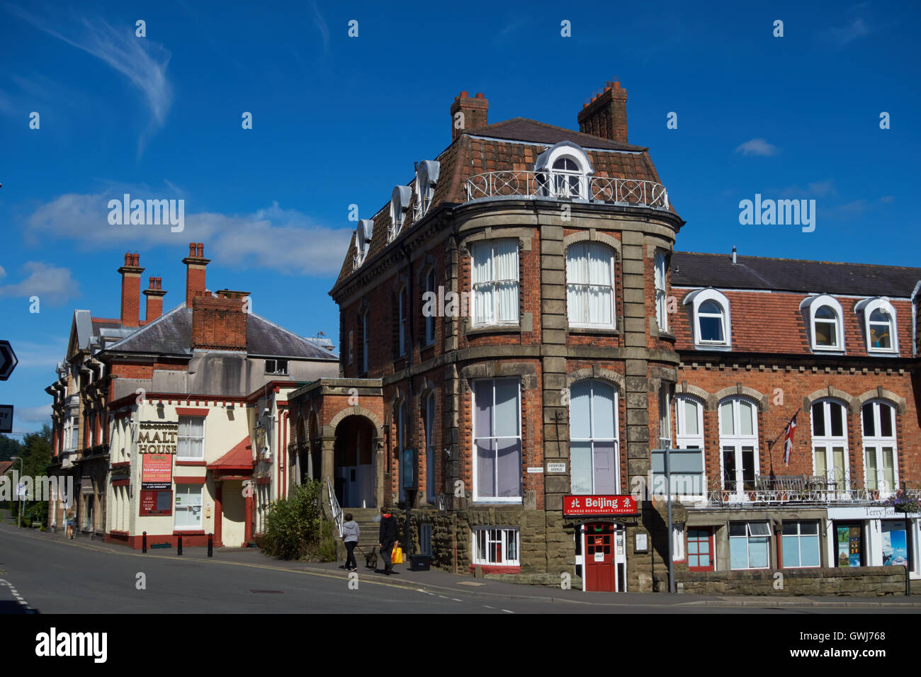Th town of Church Stretton Shropshire. England. UK Stock Photo - Alamy