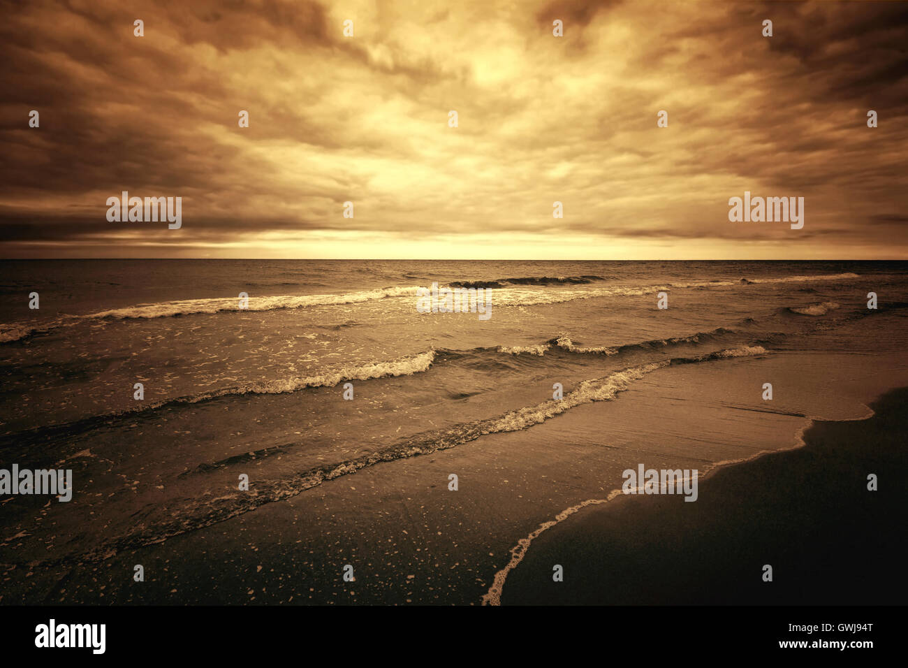 Beach sea ocean wave wind sand hi-res stock photography and images - Alamy