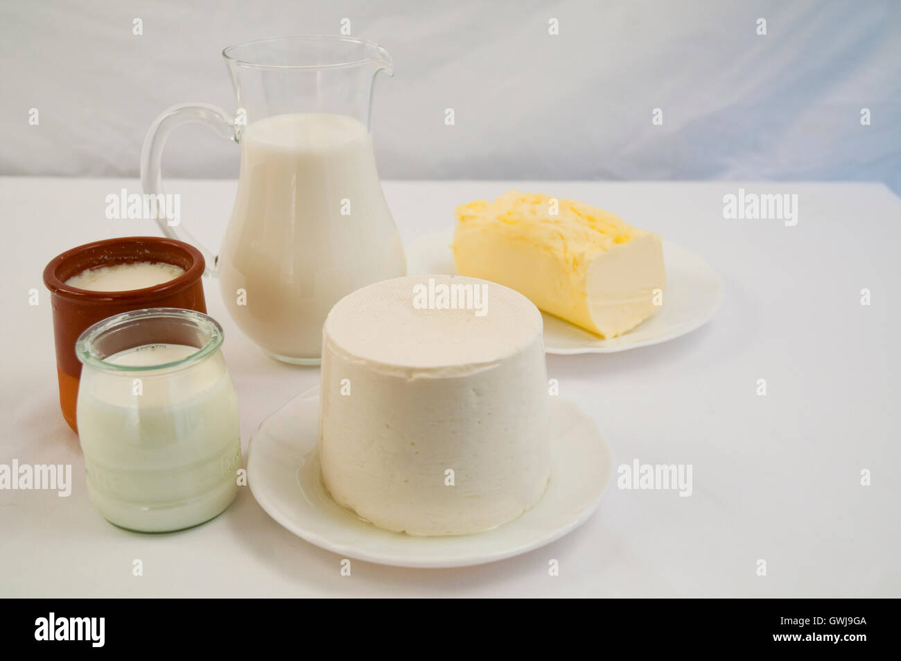 Dairy produce still life Stock Photo - Alamy