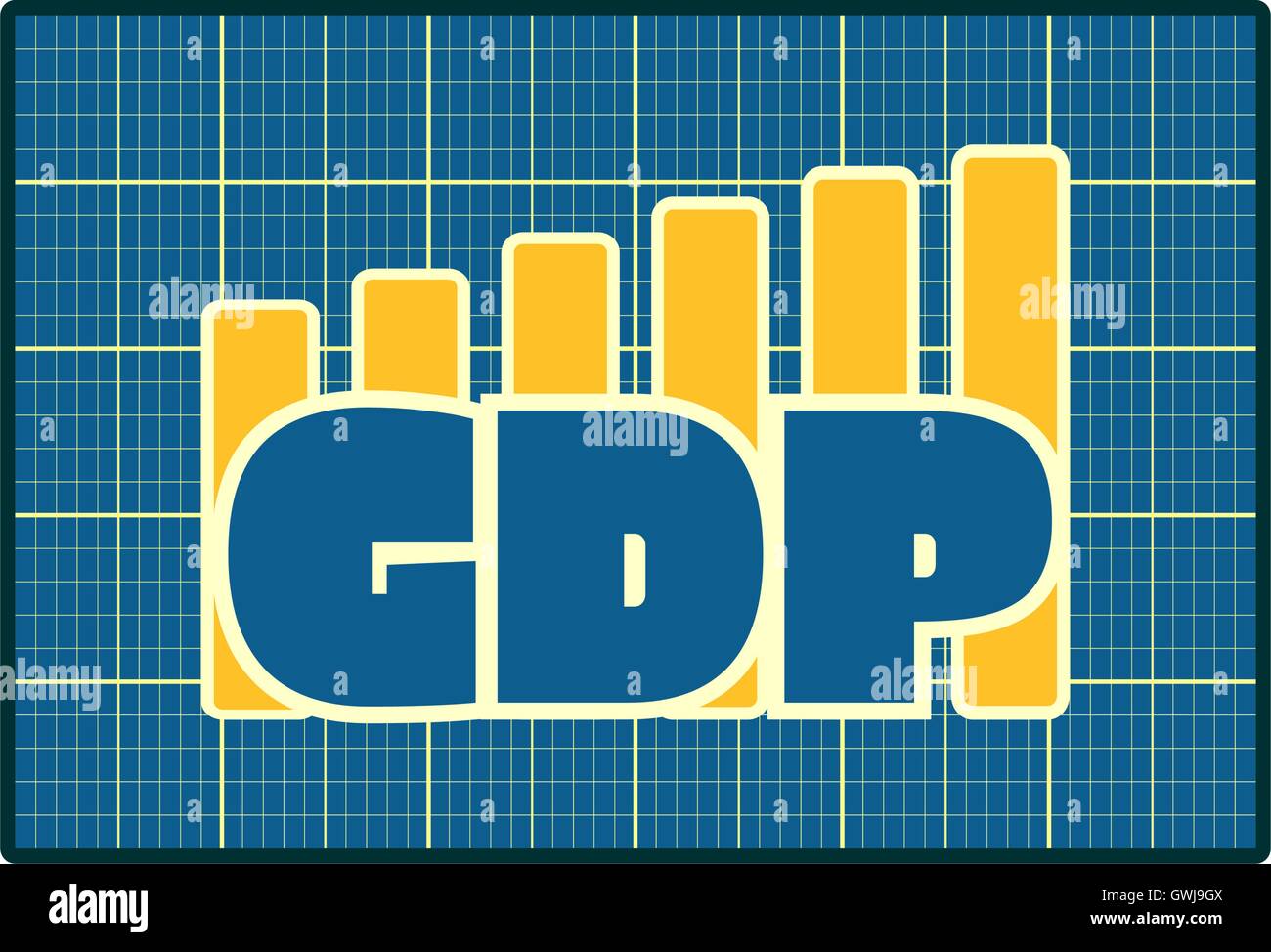 GDP grow up sticker on chart diagram Stock Vector Image & Art - Alamy