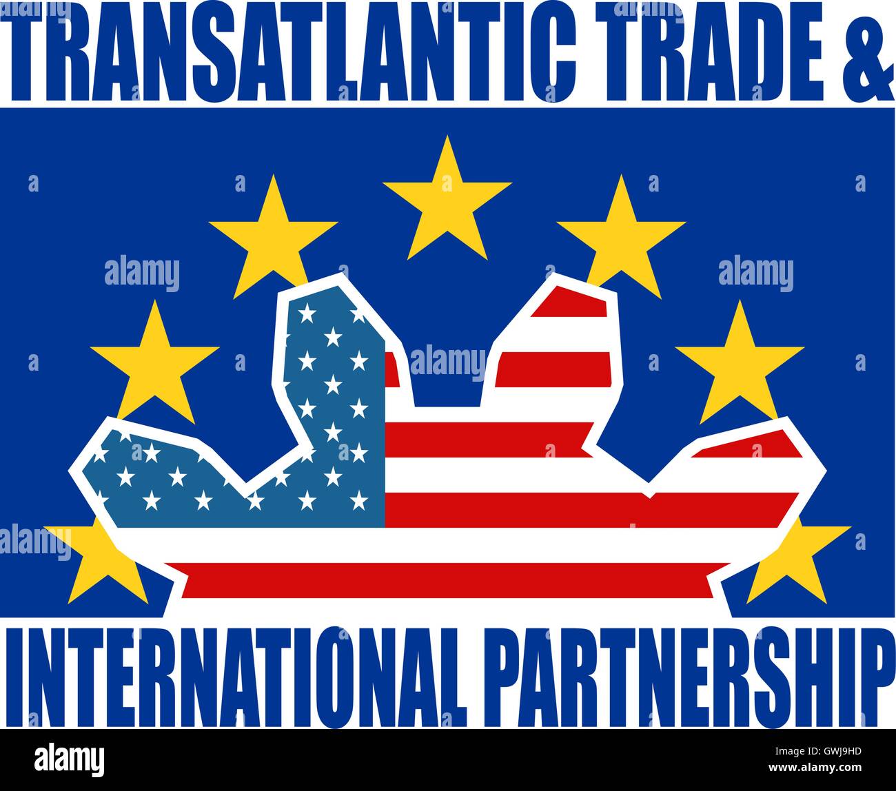 Transatlantic free trade agreement Stock Vector Images - Alamy