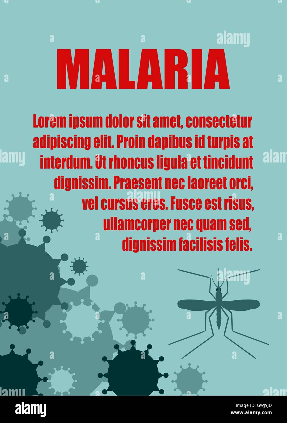 Vector brochure, report or flyer design template. Malaria relative Stock Vector Image & Art - Alamy