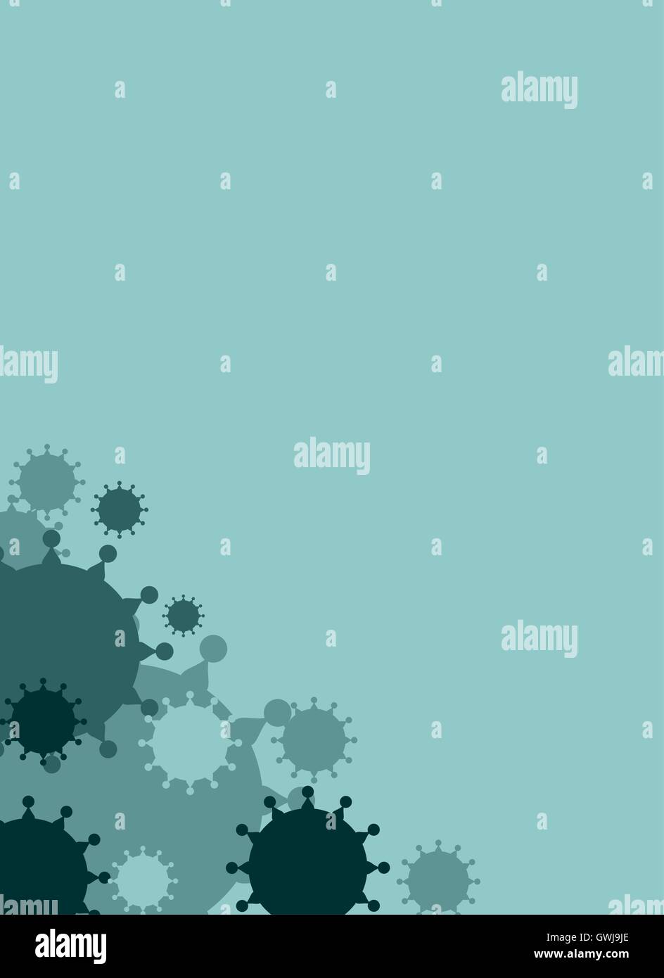 Vector brochure, report or flyer design template. Virus diseases ...