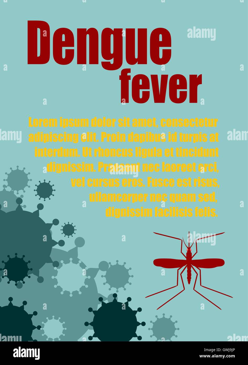 Vector brochure, report or flyer design template. Dengue fever relative ...