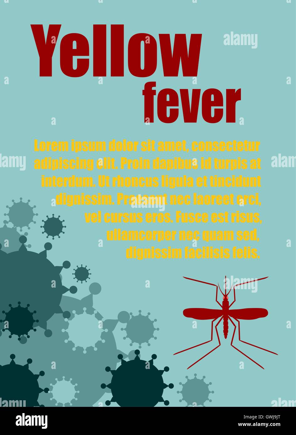 Vector brochure, report or flyer design template. Yellow fever relative ...