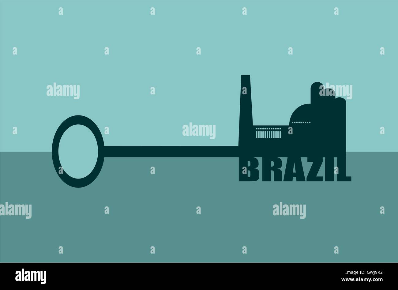 vector illustration concept of a key Brazil Stock Vector Image & Art ...