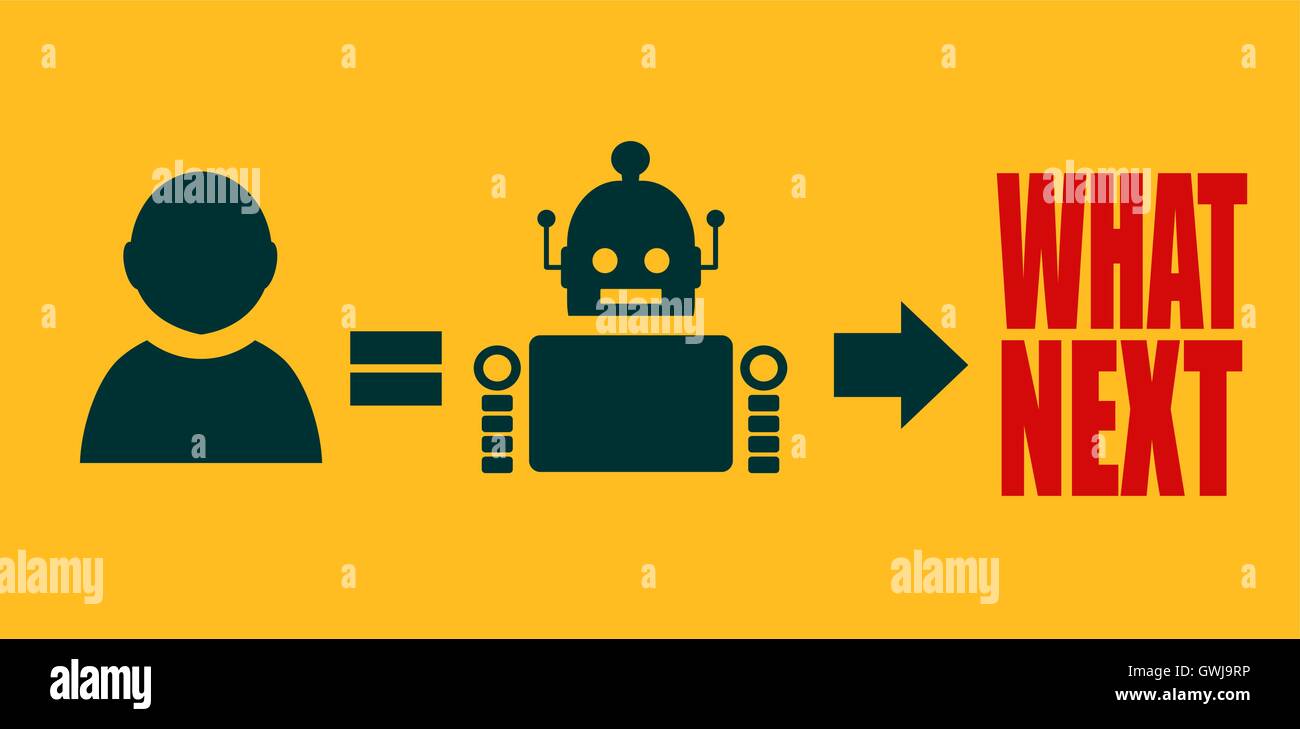 Human to robot evolution Stock Vector Image & Art - Alamy