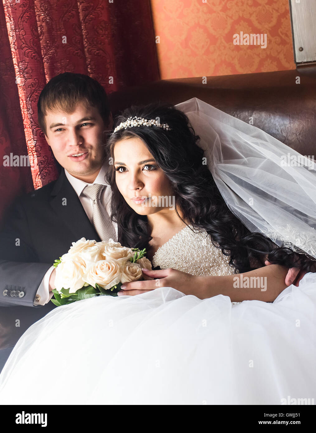 groom and bride portrait Stock Photo - Alamy