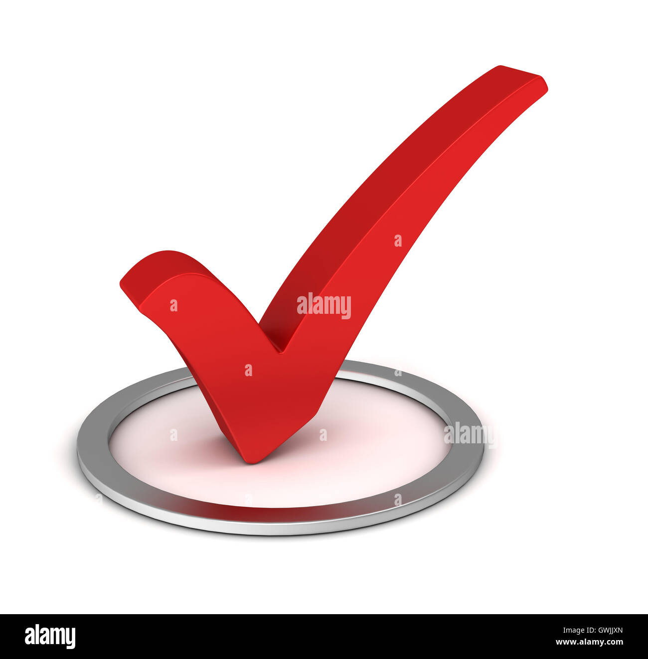 check mark concept 3d illustration Stock Photo - Alamy