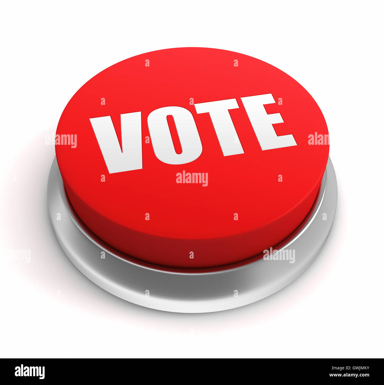 vote button concept 3d illustration Stock Photo - Alamy