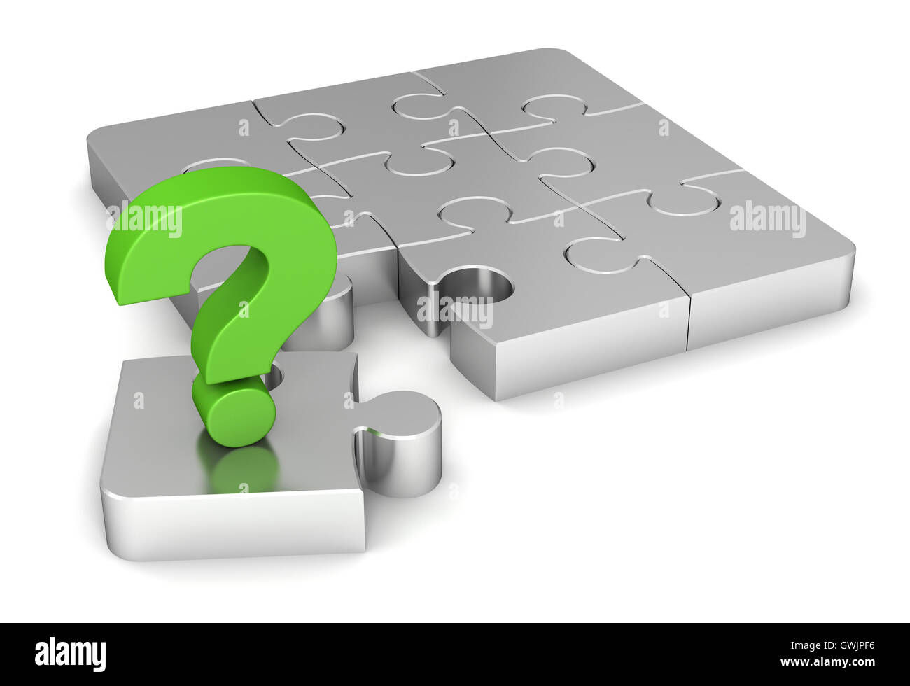 Question mark puzzle Cut Out Stock Images & Pictures - Alamy