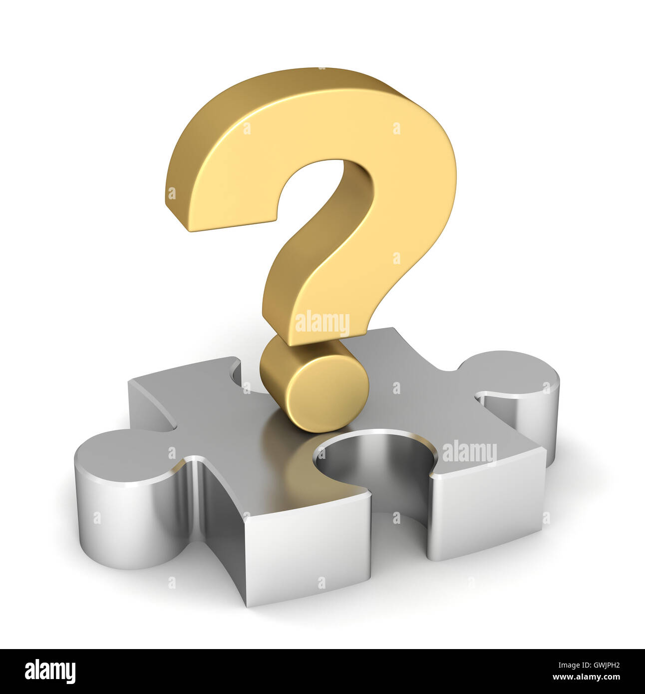 question puzzle concept 3d illustration Stock Photo - Alamy