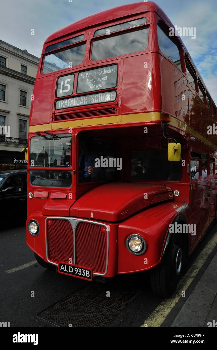 A classic Routemaster bus, on The Strand in London Stock Photo - Alamy
