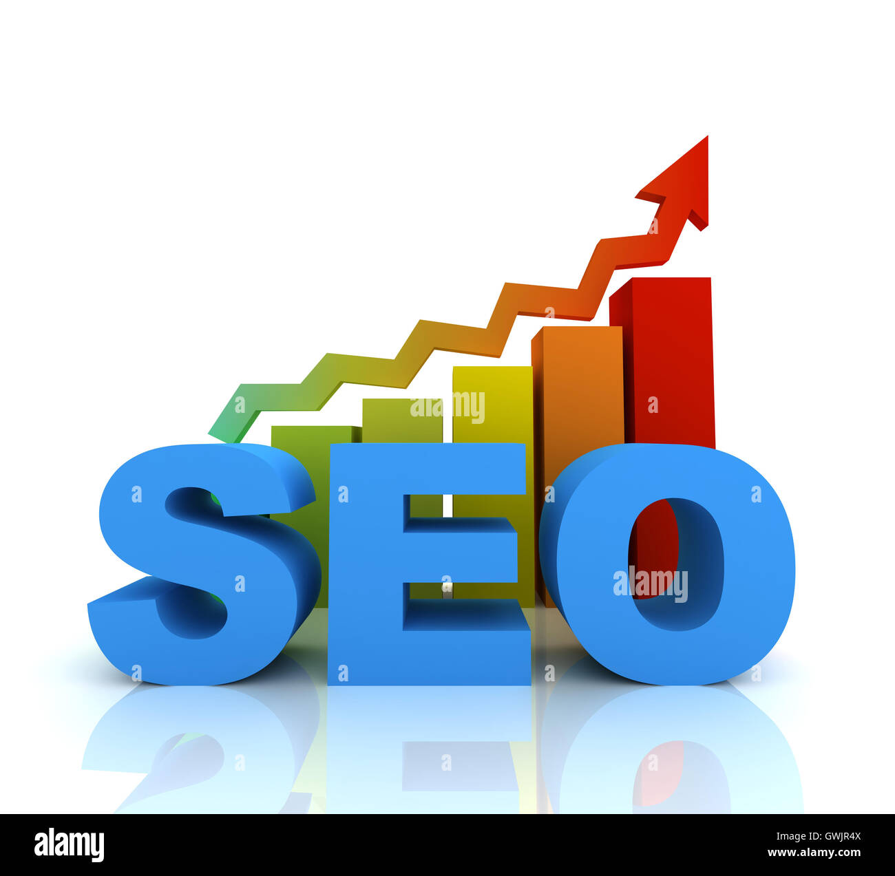 seo graph 3d illustration Stock Photo - Alamy