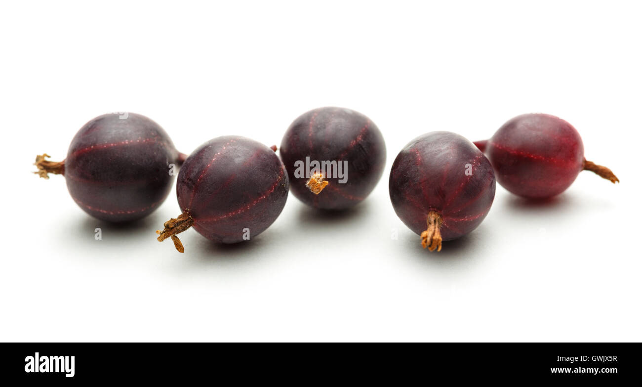 Fresh gooseberry on white background in closeup Stock Photo - Alamy