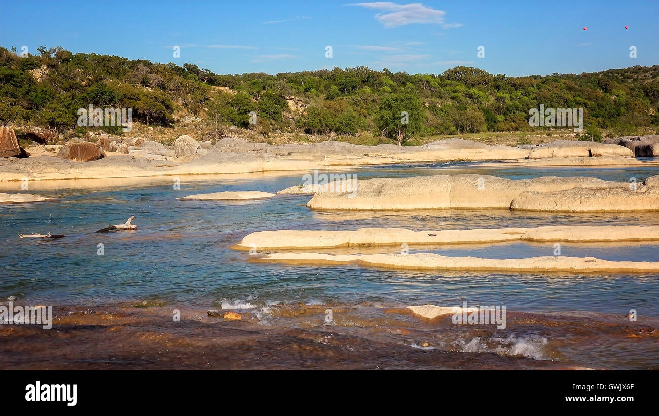 Pedernales River in Texas runs through Pedernales Falls State Park ...