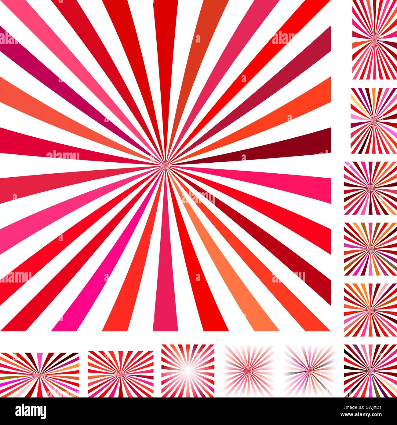 Red white ray burst background set Stock Vector Image & Art - Alamy