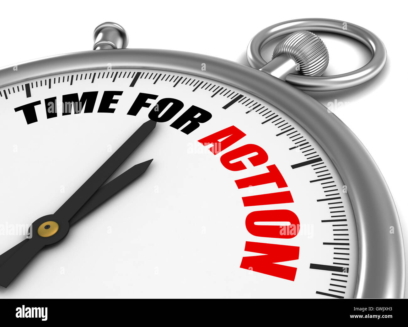 time for action concept 3d illustration Stock Photo - Alamy