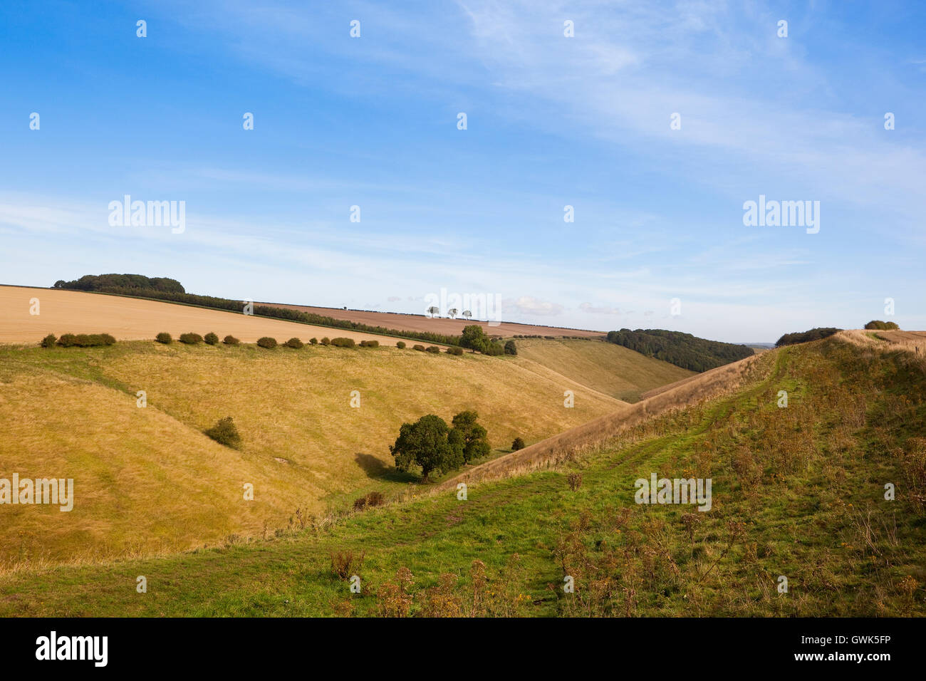 Horsedale, a grassy valley in the scenic patchwork landscape of the ...