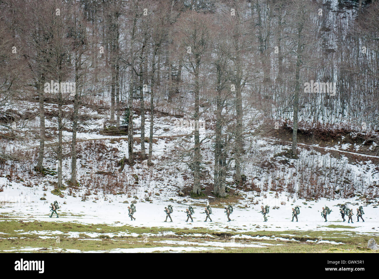 Military corp at Linza Refuge Nature Park of Valles Occidentales ...