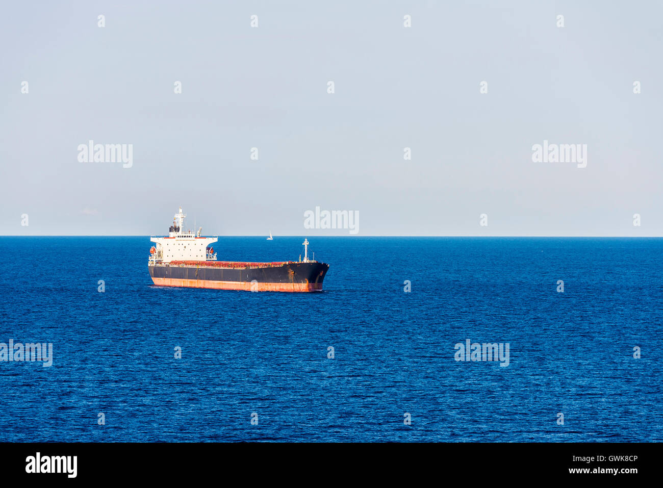 Tanker ship sailing the Mediterranean Sea Stock Photo - Alamy