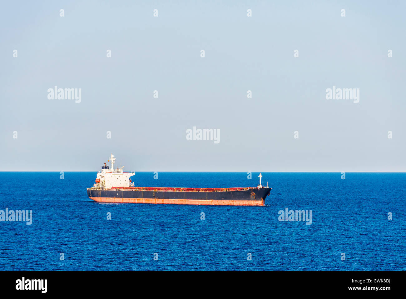 Tanker ship sailing the Mediterranean Sea Stock Photo - Alamy