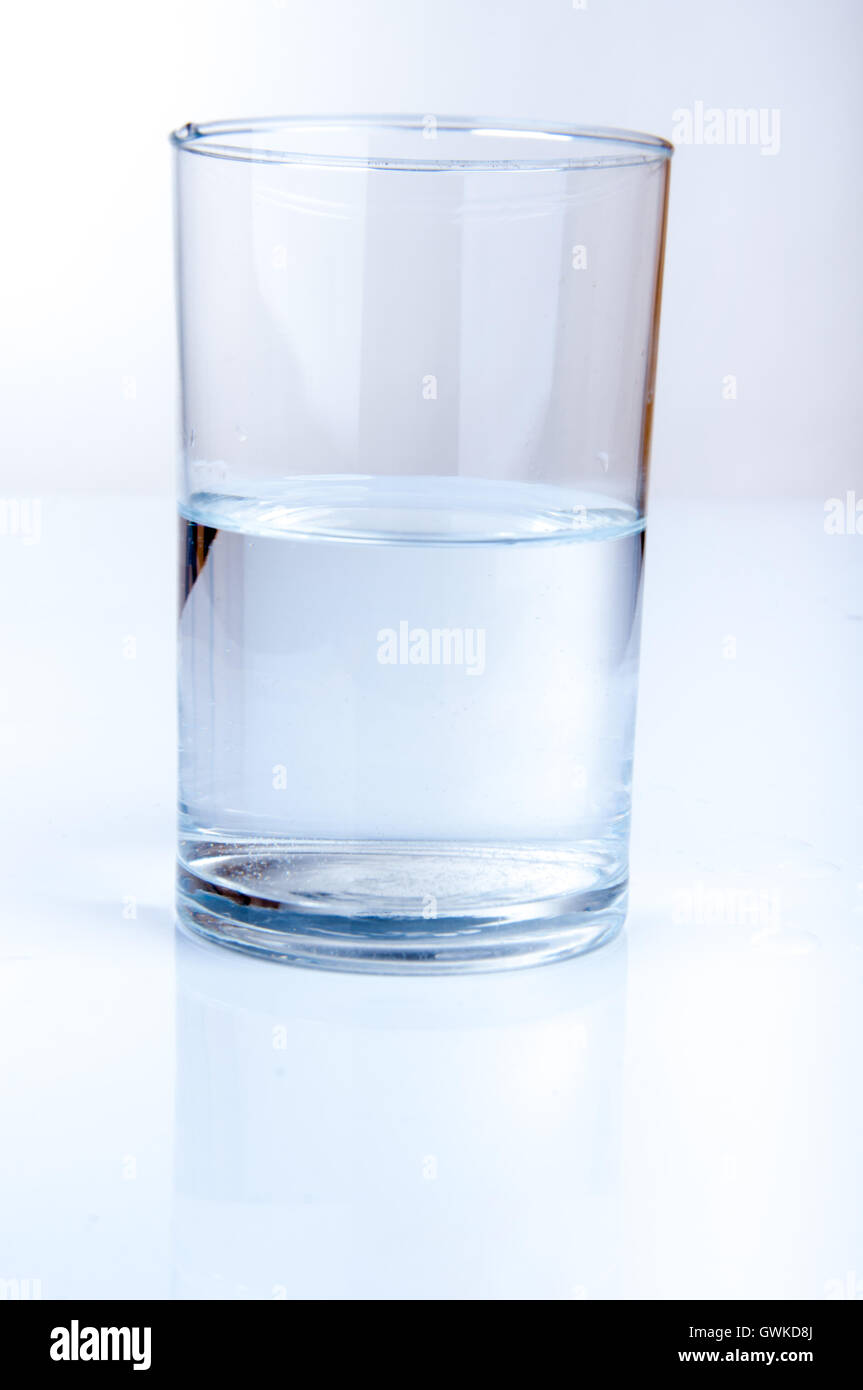 Half water glass Stock Photo - Alamy