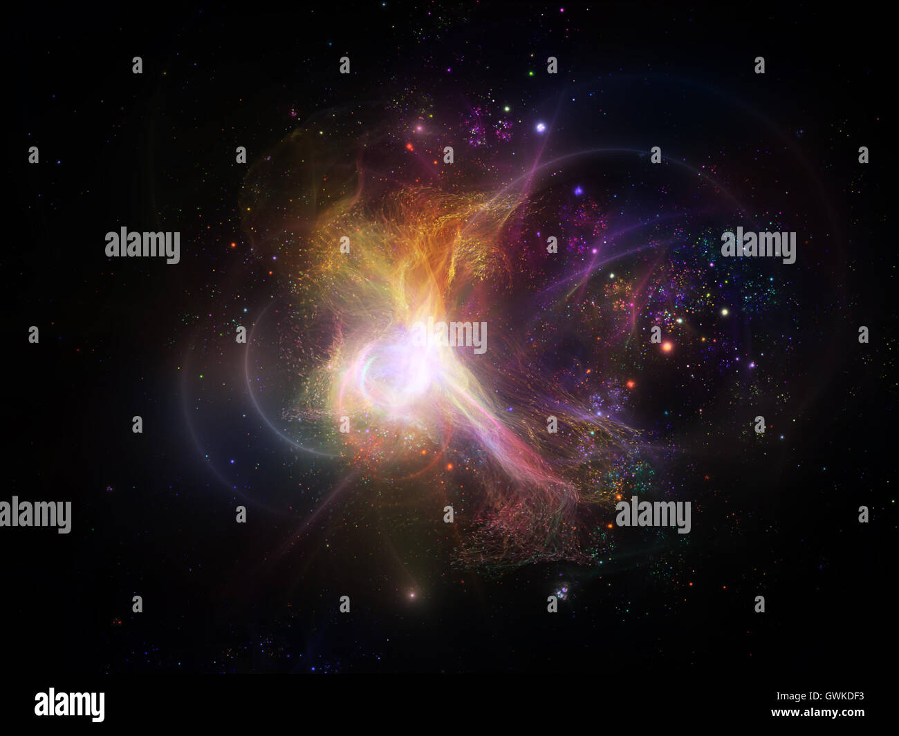 Inner Life of Fractal Nebulae Stock Photo - Alamy