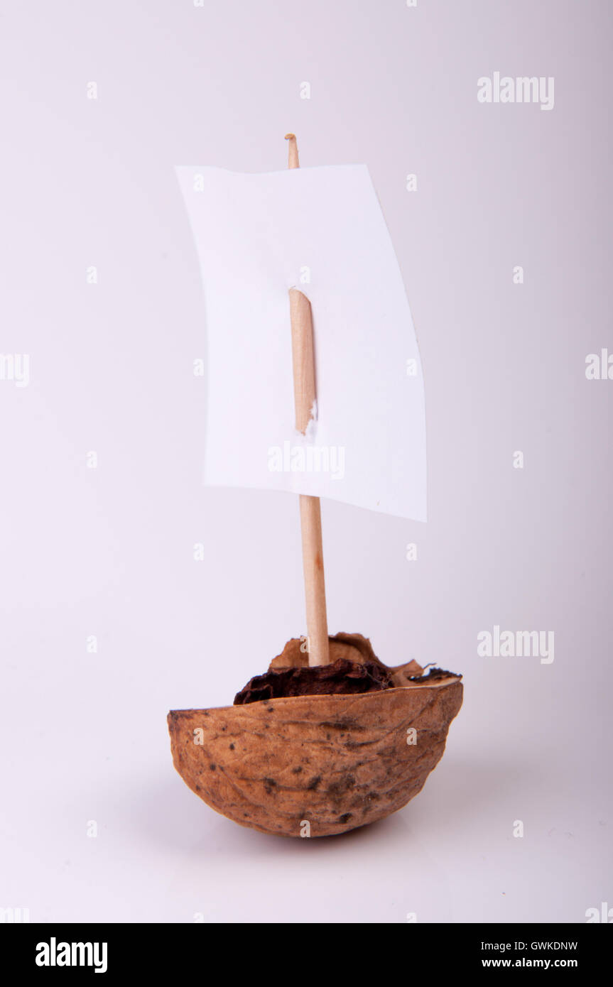 Walnut shell boat hi-res stock photography and images - Alamy