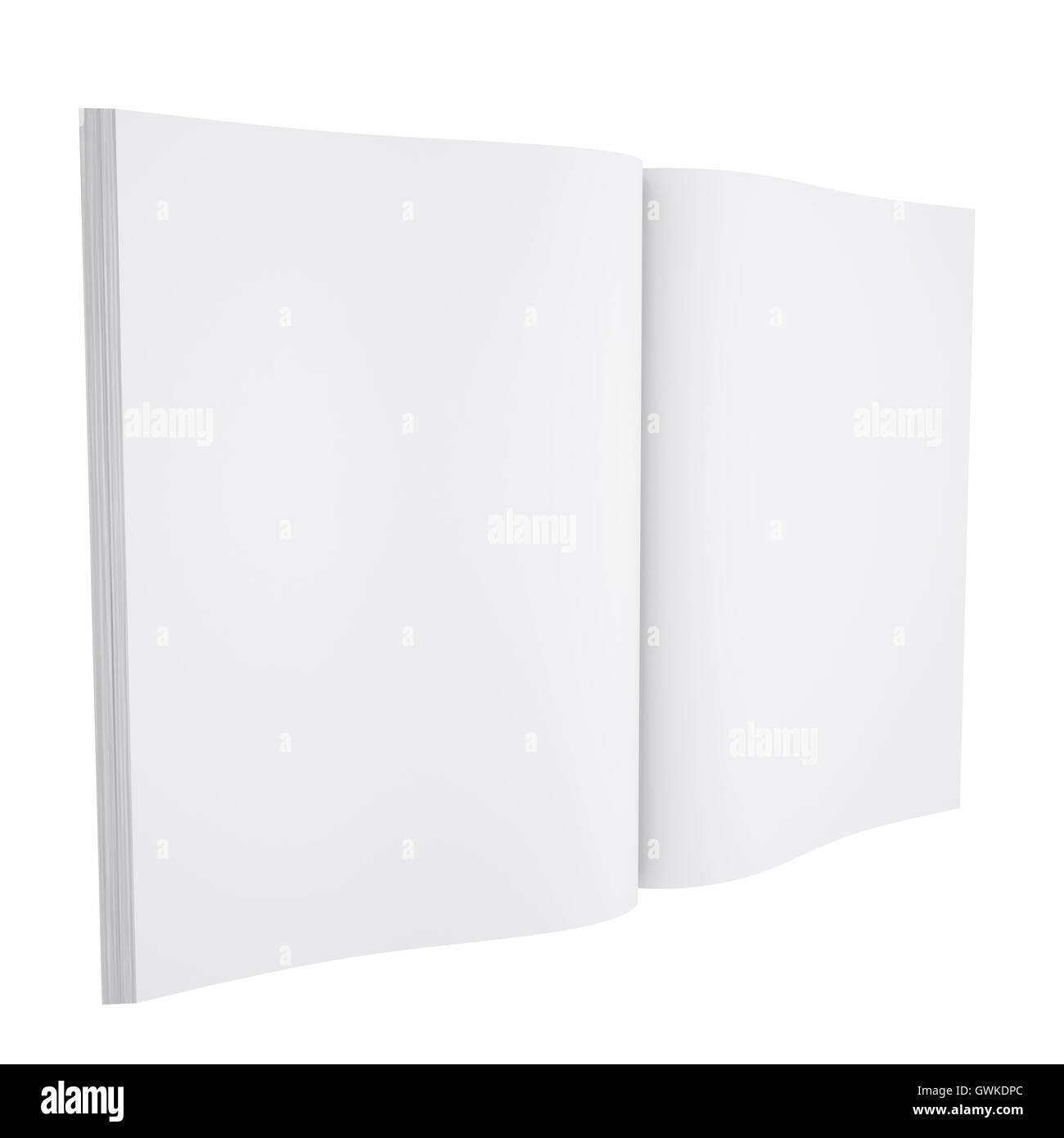 Open white book Stock Photo - Alamy