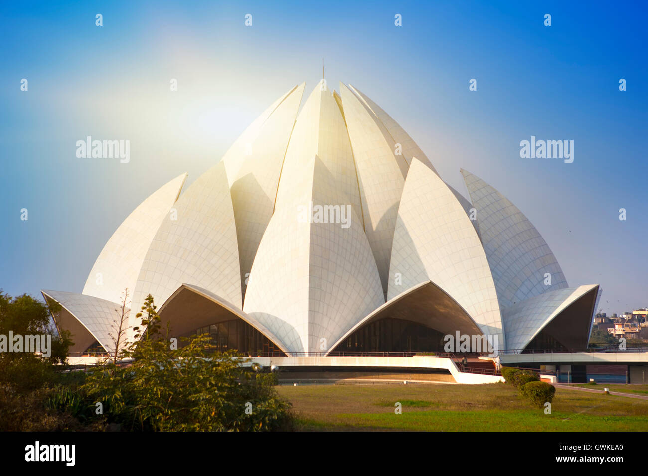 Indian lotus temple hi-res stock photography and images - Alamy