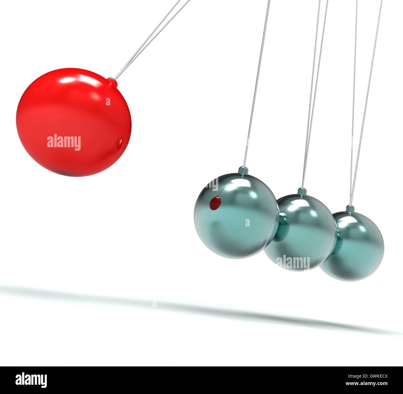 Newton Cradle Showing Energy And Action Stock Photo - Alamy