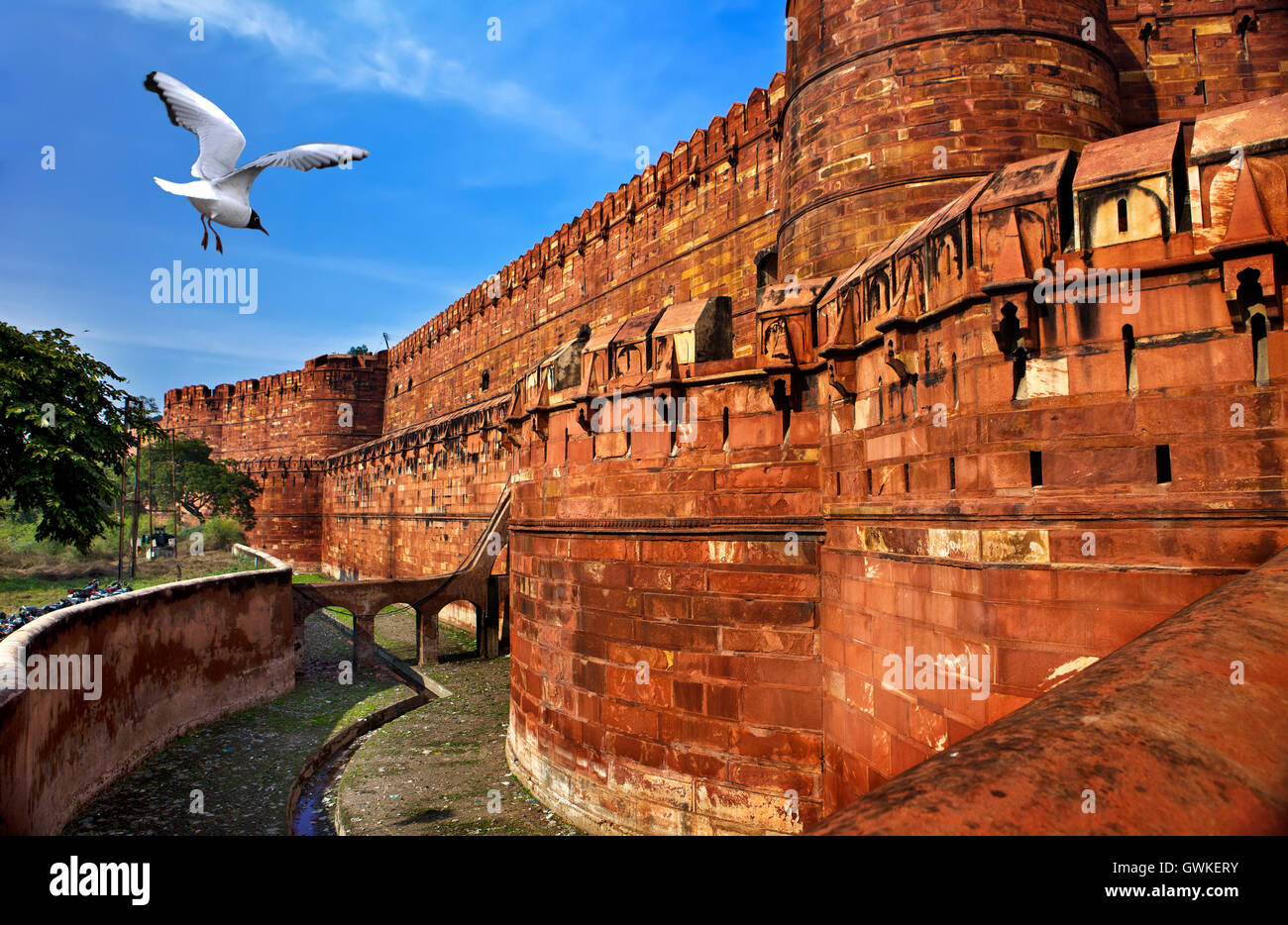 India. Agra. Red fort Stock Photo - Alamy