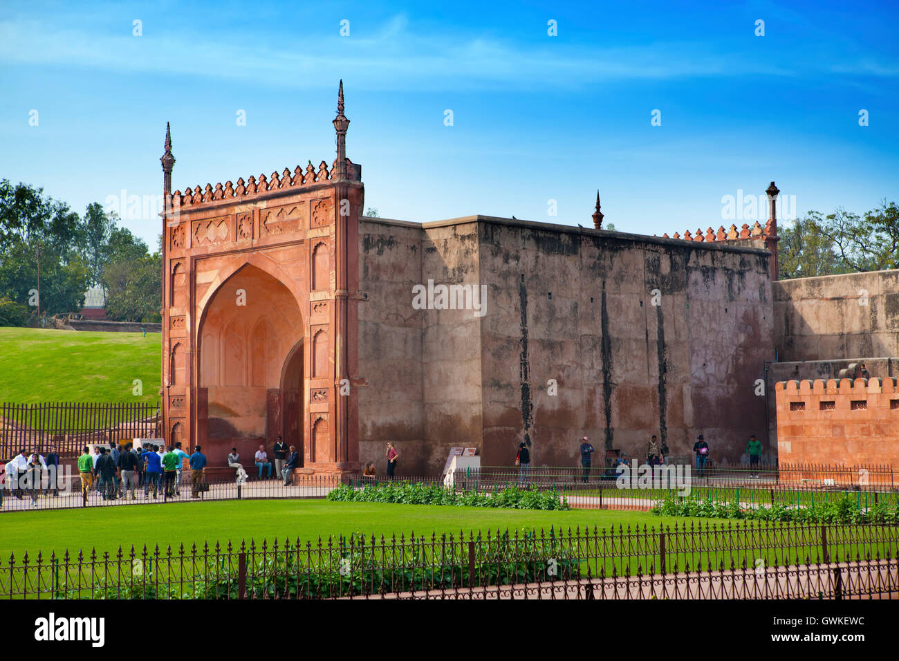 India. Agra. Red fort Stock Photo - Alamy