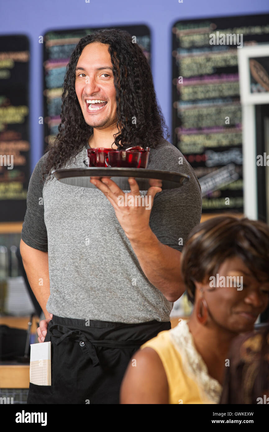 Cheerful Restaurant Owner Stock Photo - Alamy