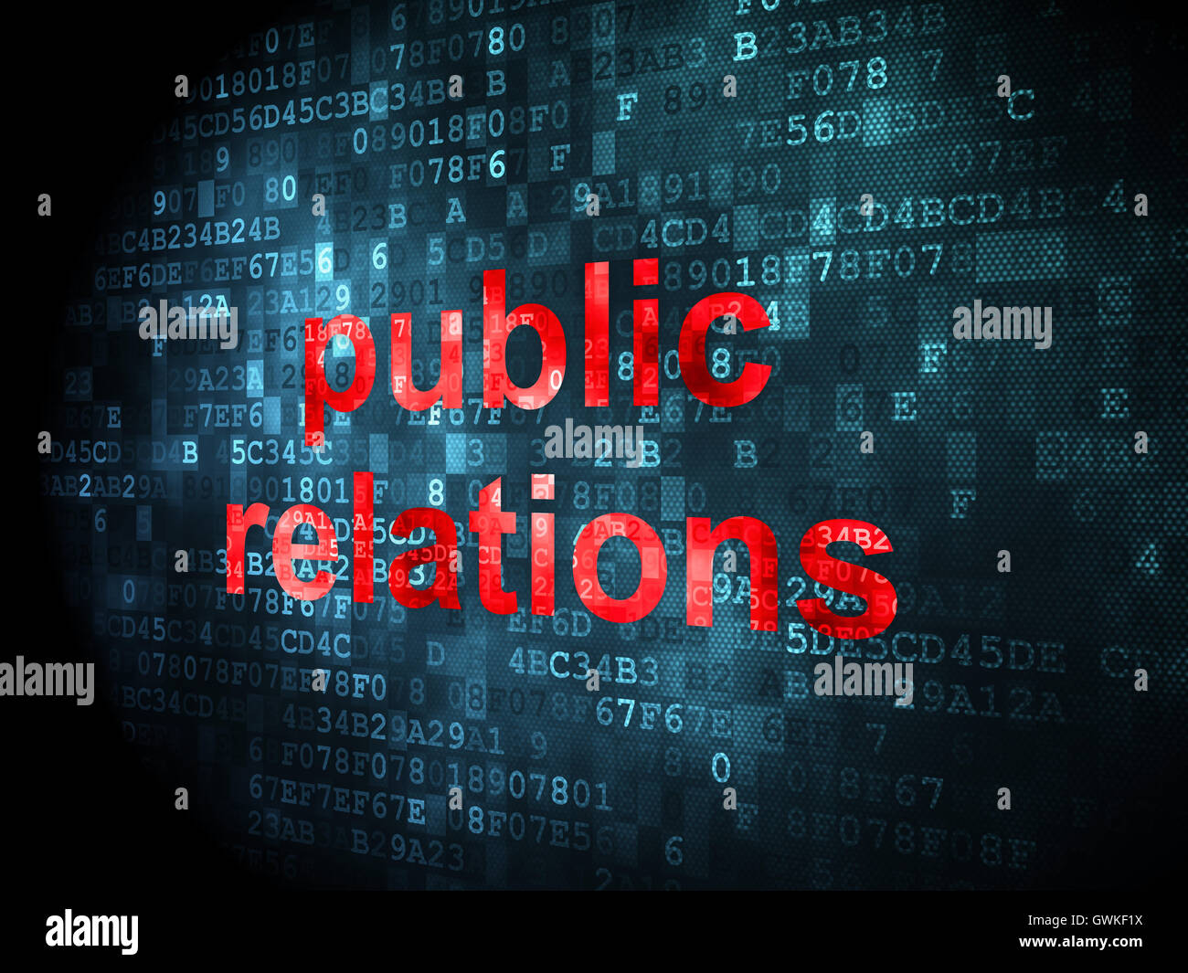 Advertising concept: Public Relations on digital background Stock Photo ...