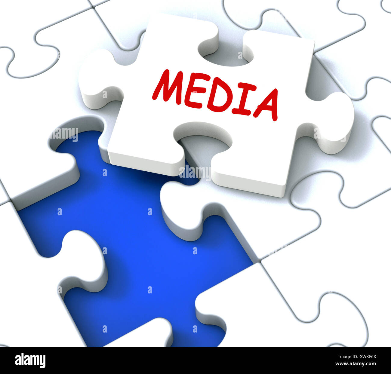 Media Jigsaw Shows News Multimedia Newspapers Radio Or Tv Stock Photo ...
