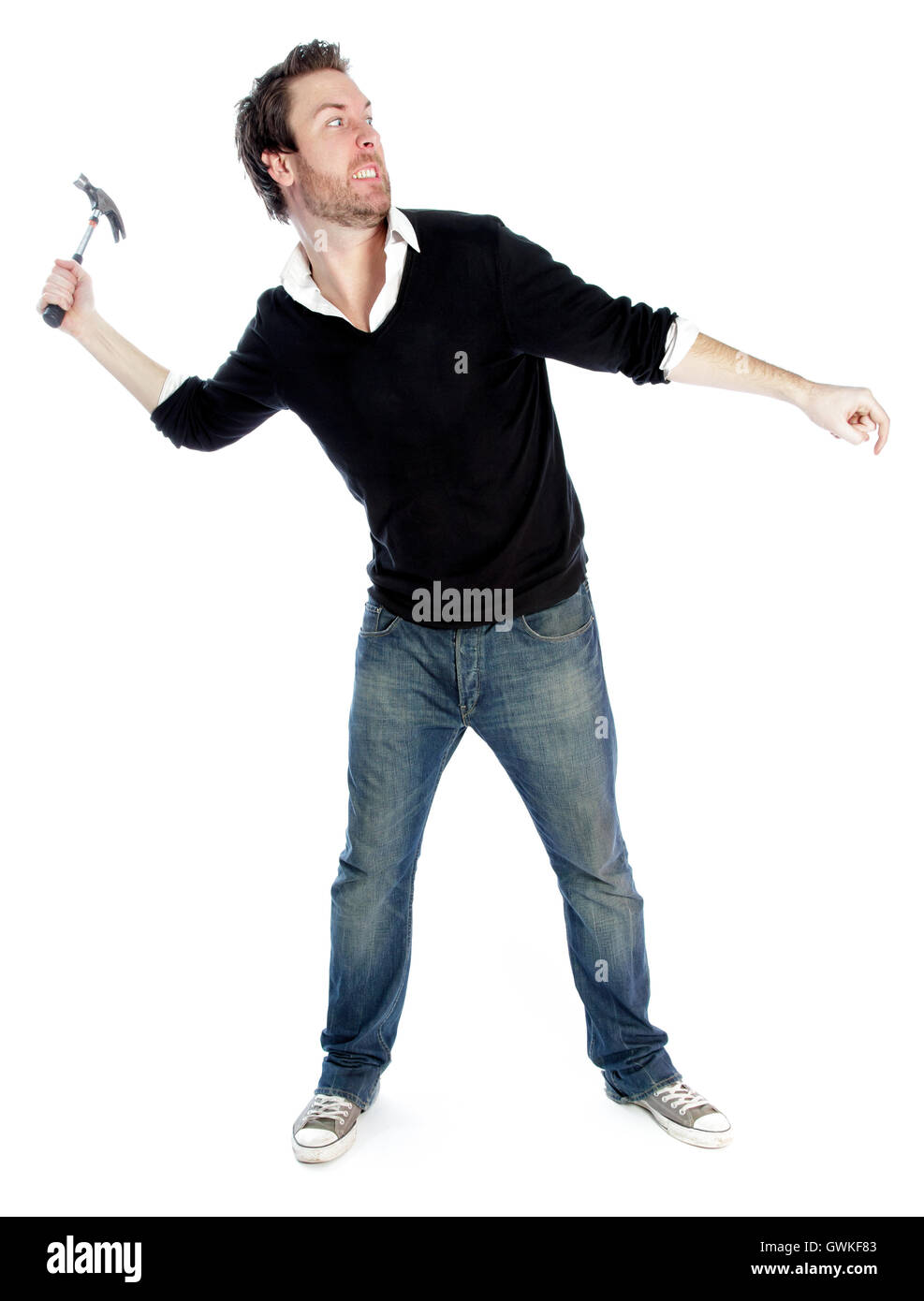 Attractive caucasian man shot in studio Stock Photo - Alamy