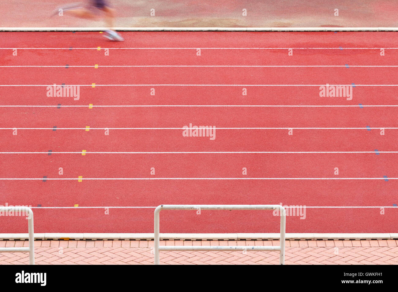 Athlete on running way Stock Photo - Alamy