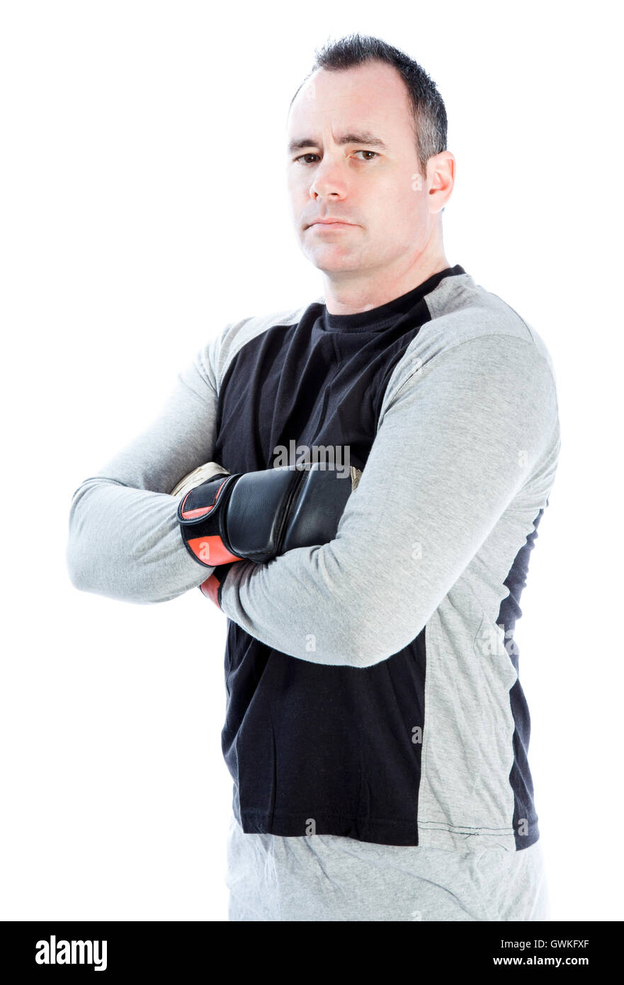 caucasian boxer 40 years old Stock Photo - Alamy