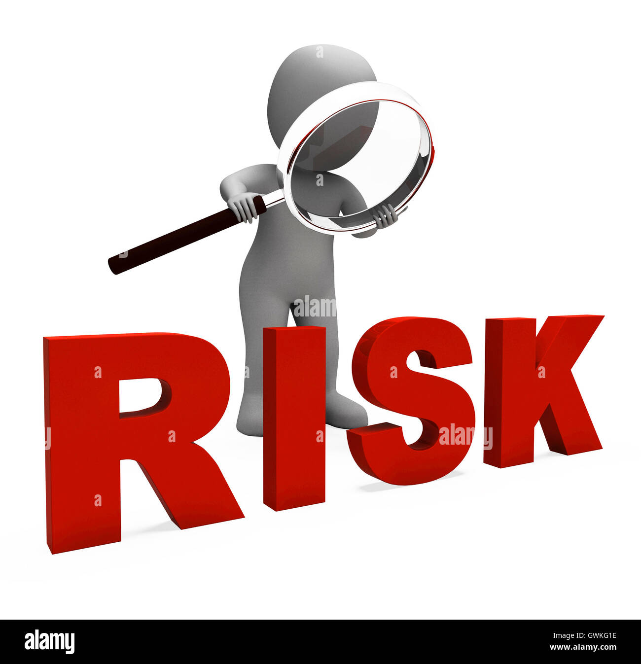 Risky Character Shows Dangerous Hazard Or Risk Stock Photo - Alamy