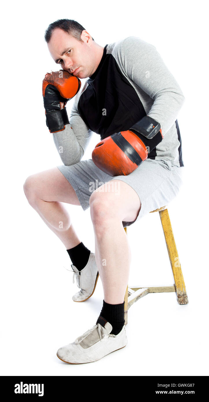 caucasian boxer 40 years old Stock Photo - Alamy