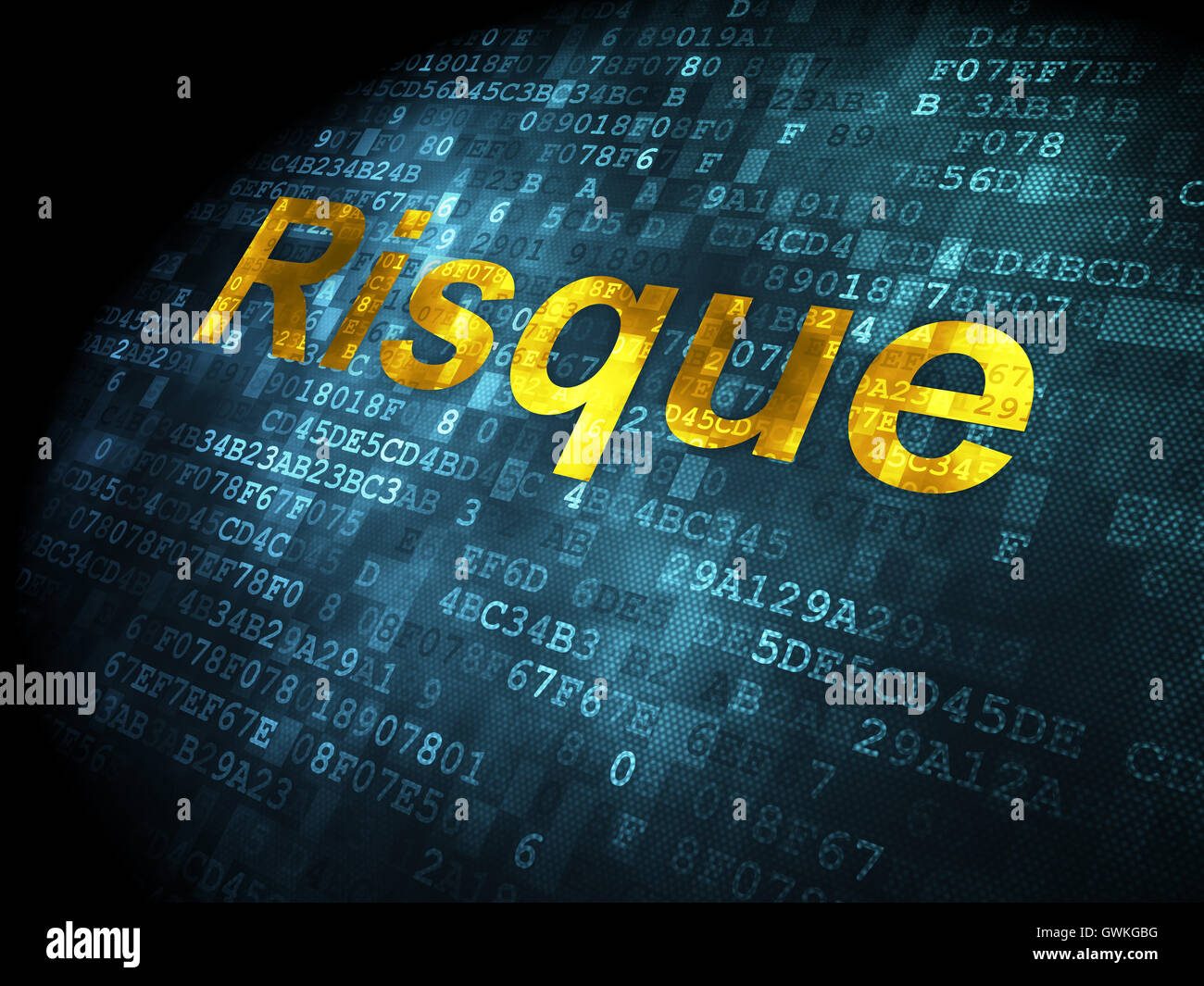 Finance concept: Risque(french) on digital background Stock Photo - Alamy