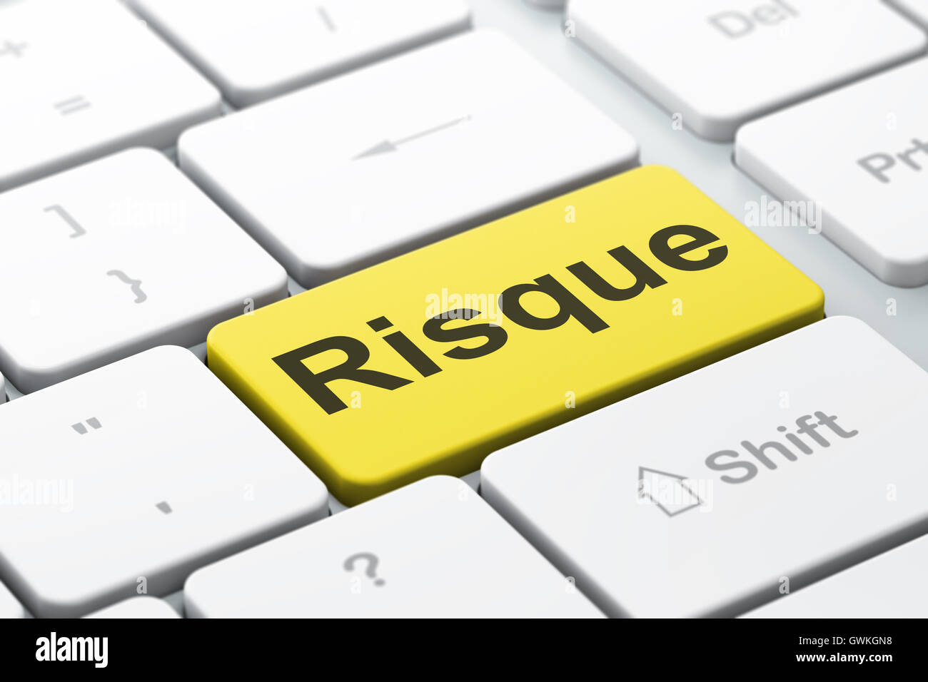 Business concept: Risque(french) on computer keyboard background Stock ...